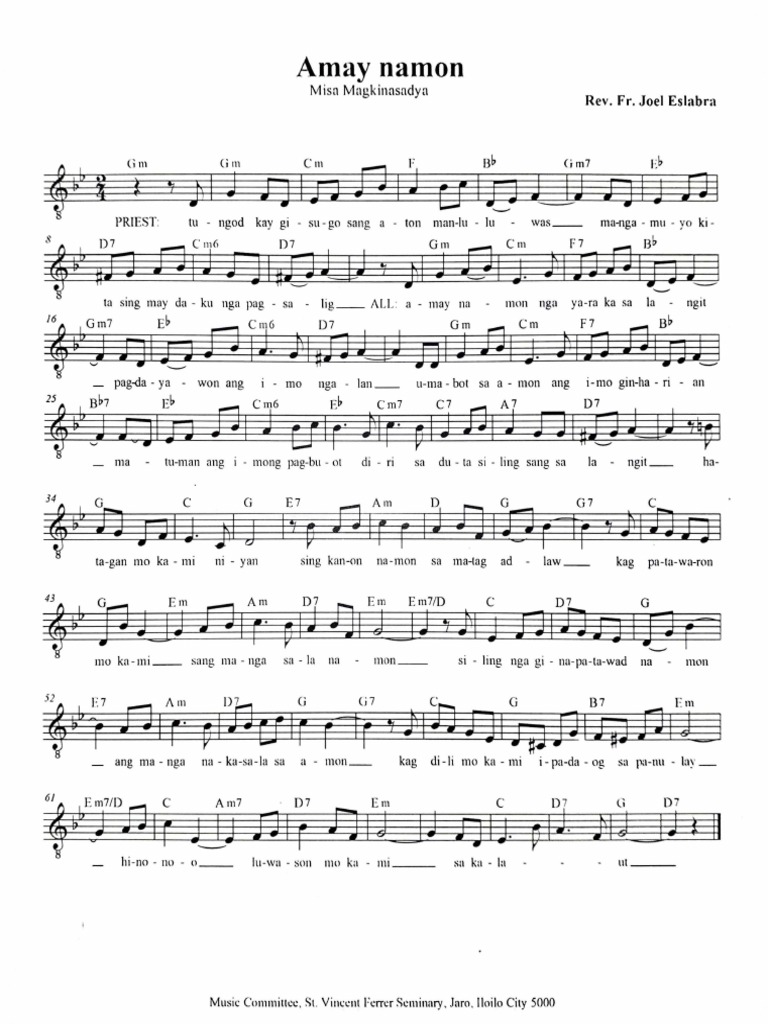 Amay Namon & Kordero - Misa Magkinasadya PDF | PDF