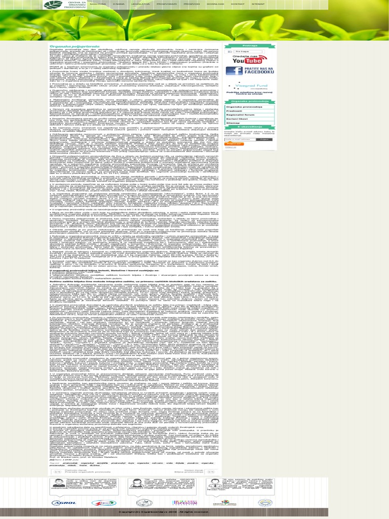 Organska Poljoprivreda - Organska Proizvodnja | PDF