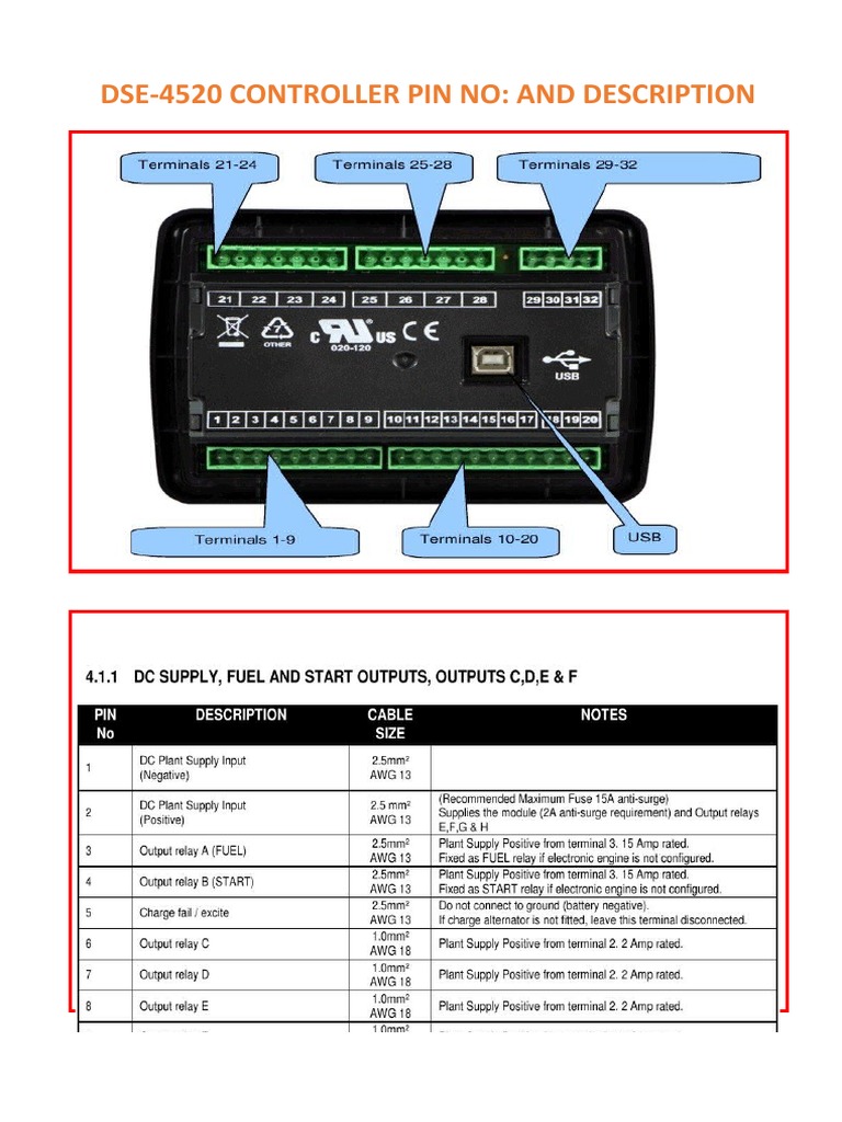 Paikane Wiring With Dse-4520 | PDF | Relay | Electrical Engineering