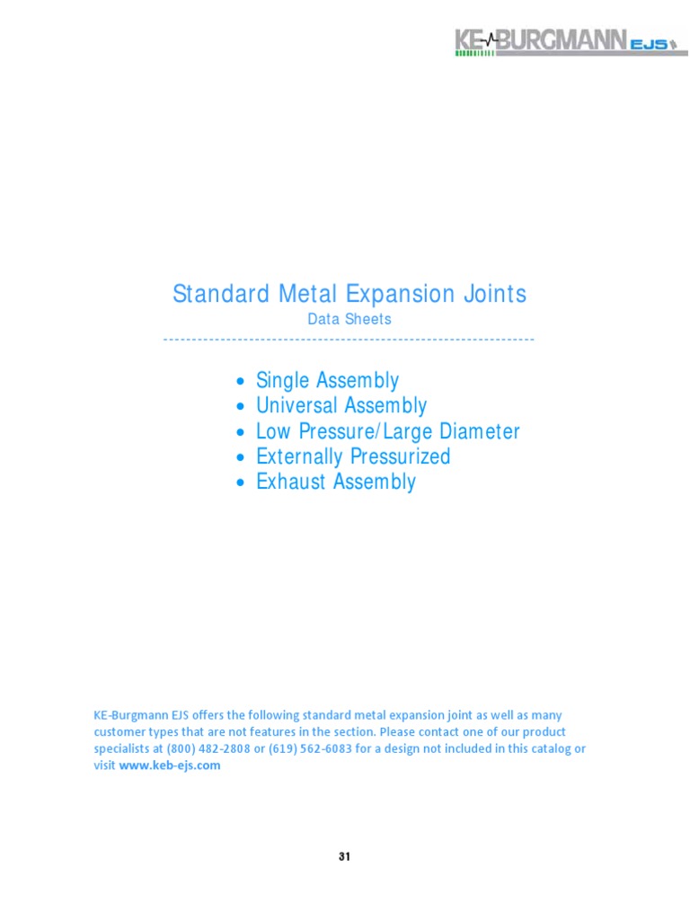 Standard Metal Expansion Joints | PDF | Pipe (Fluid Conveyance ...