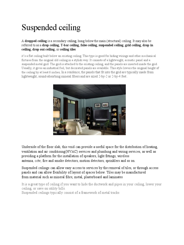 Suspended Ceiling | PDF | Ceiling | Structural Engineering