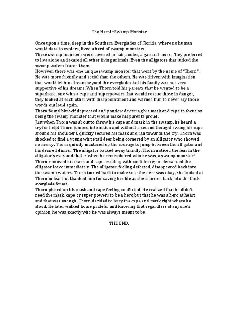 The Heroic Swamp Monster | PDF | General Fiction