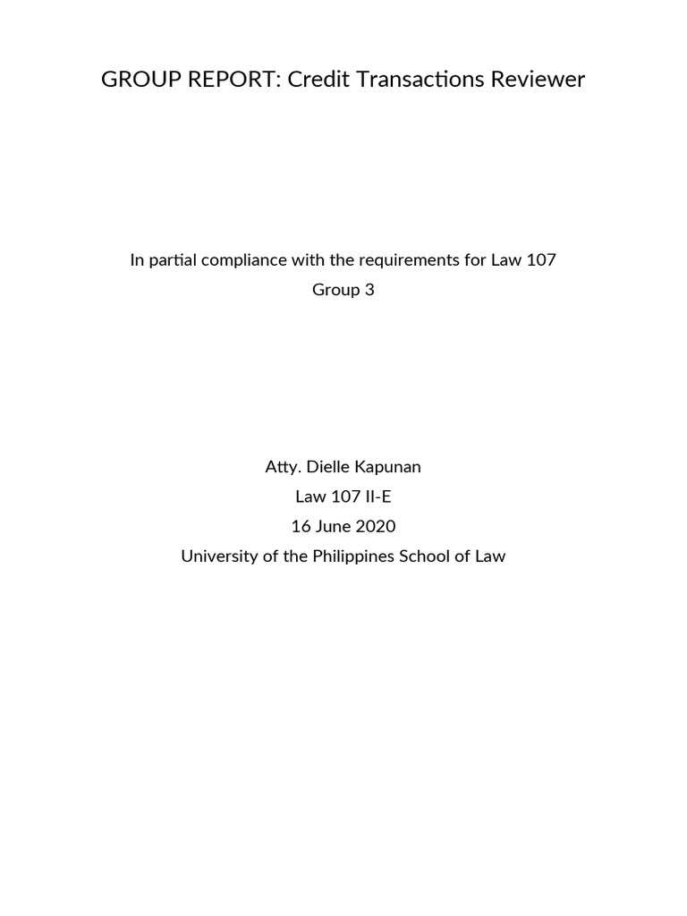 Credit Reviewer (Initial) | PDF | Guarantee | Surety