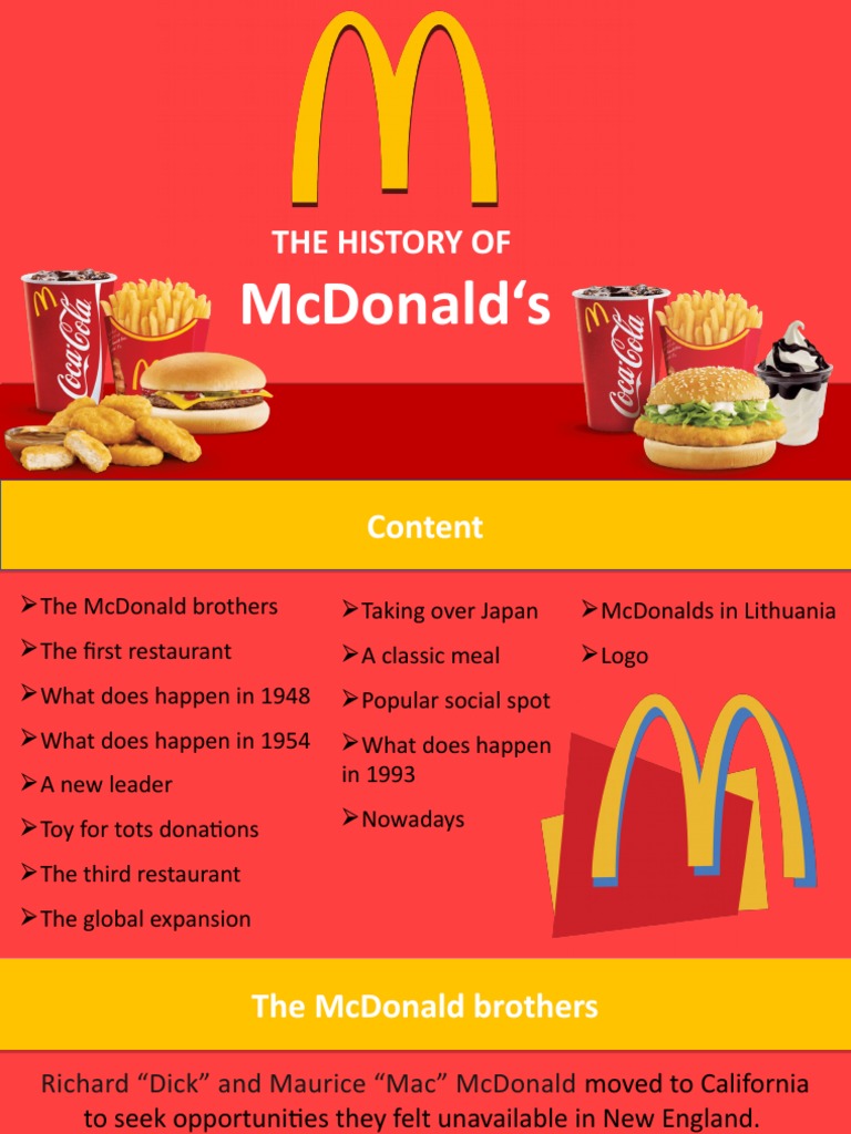 McDonald's: A Brief History Overview | PDF