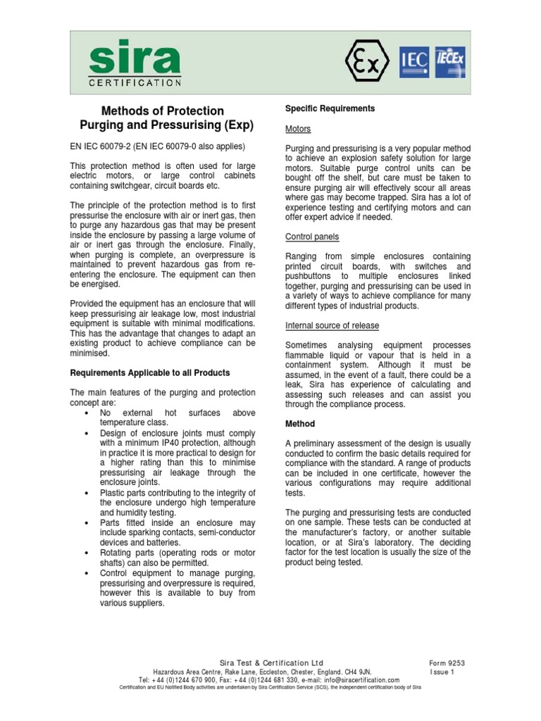 Methods of Protection - Purge Exp | PDF