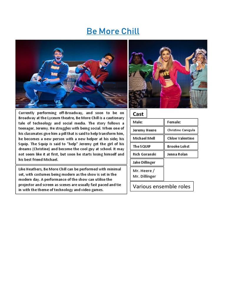 Be More Chill PDF | PDF