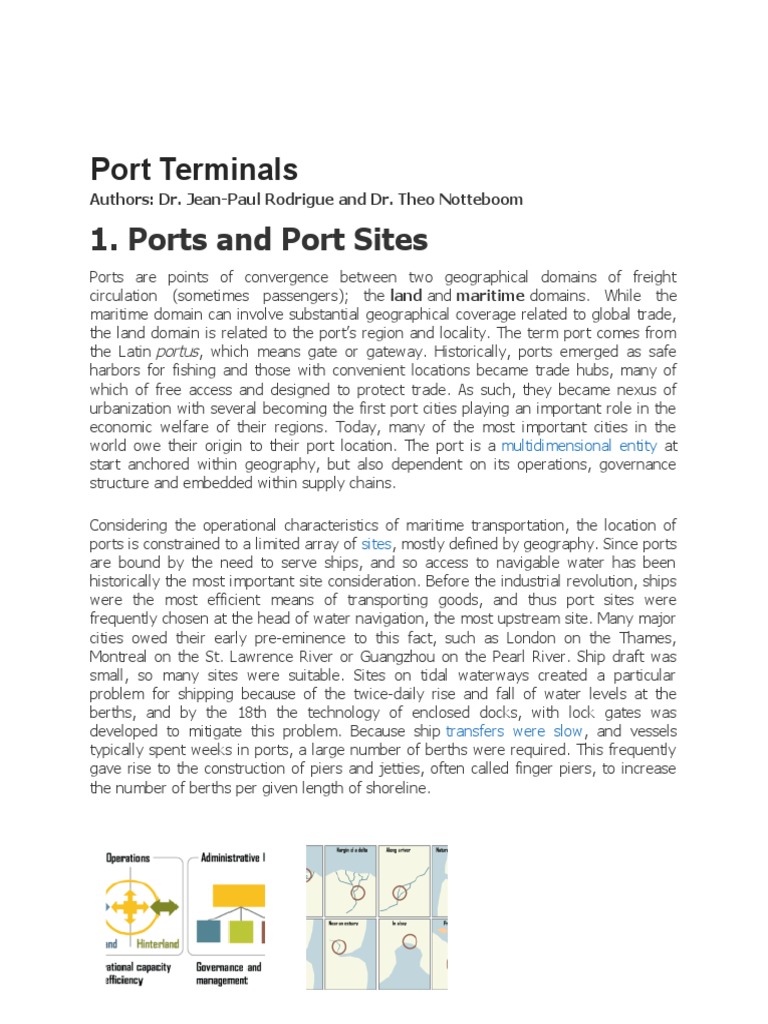 Port Terminals Pdf Port Containerization