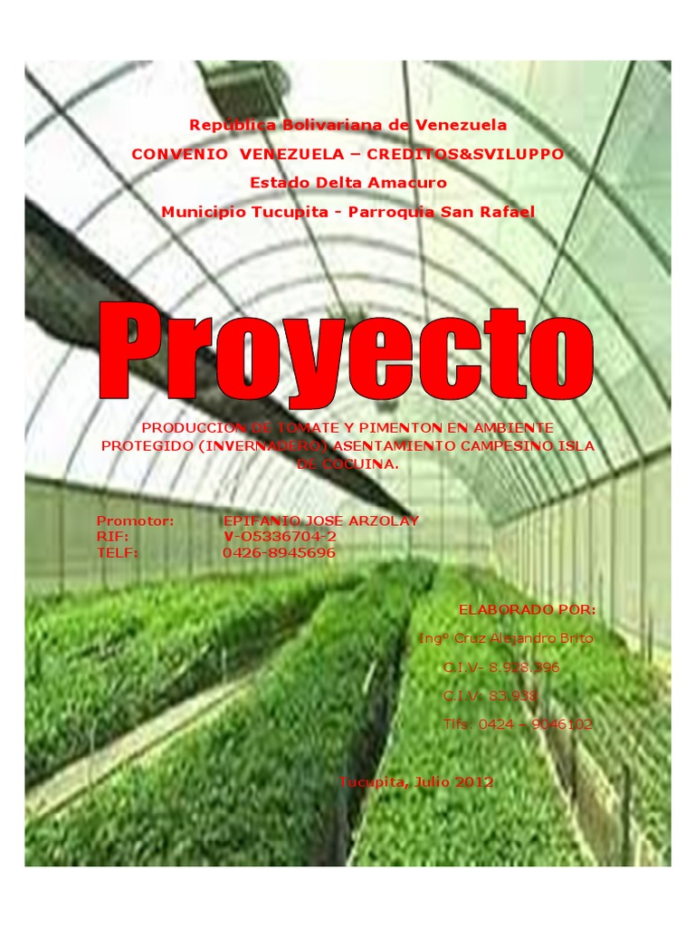 Proyecto Invernadero-SVILUPPO | PDF | Agroecología | Agricultura