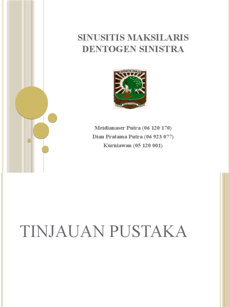 Sinusitis Maksilaris Dentogen Sinistra | PDF