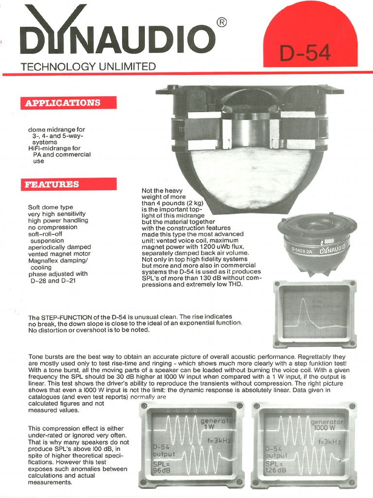 Dynaudio D54 | PDF