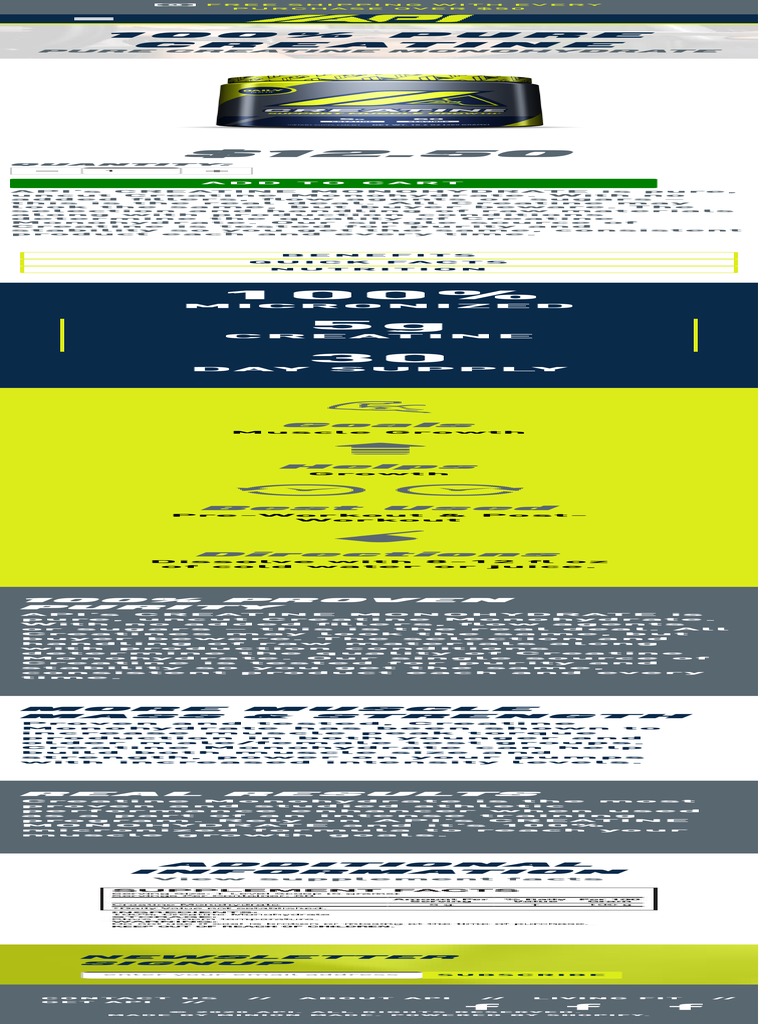 100 Pure Creatine API | PDF | Sports Science | Nutrition