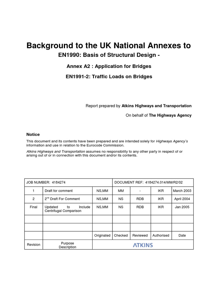 UK National Annex for Bridge Design | PDF | Lane | Bridge