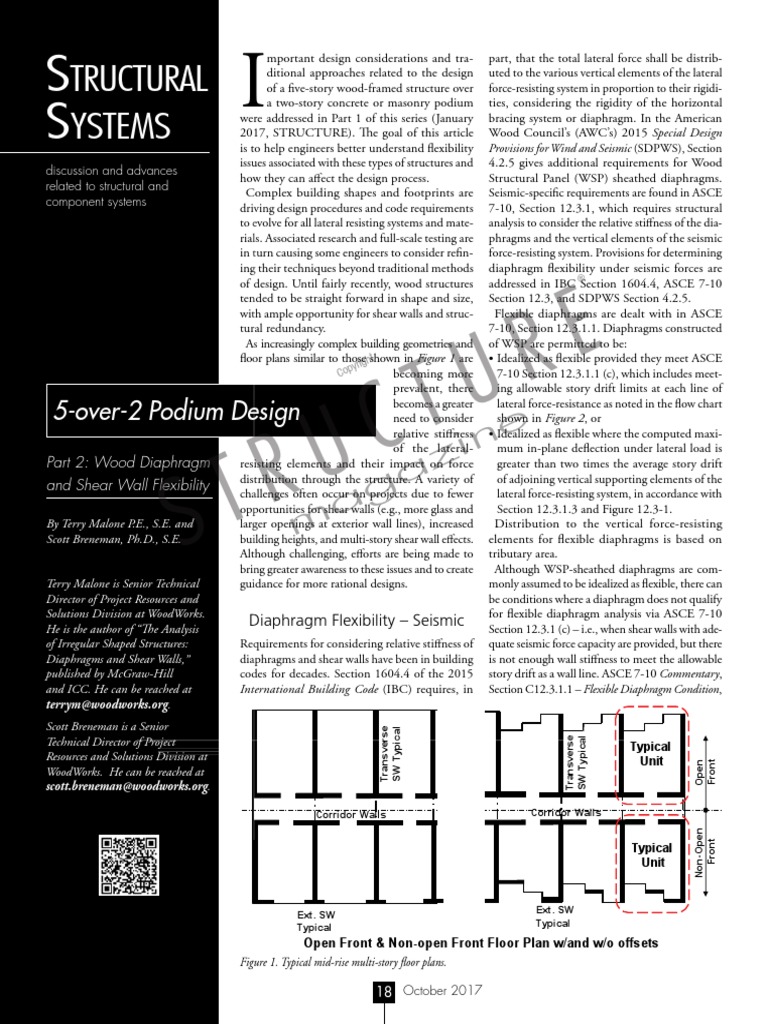 5 Over 2 Podium Design WoodWorks Part 2 | PDF | Stiffness | Framing ...
