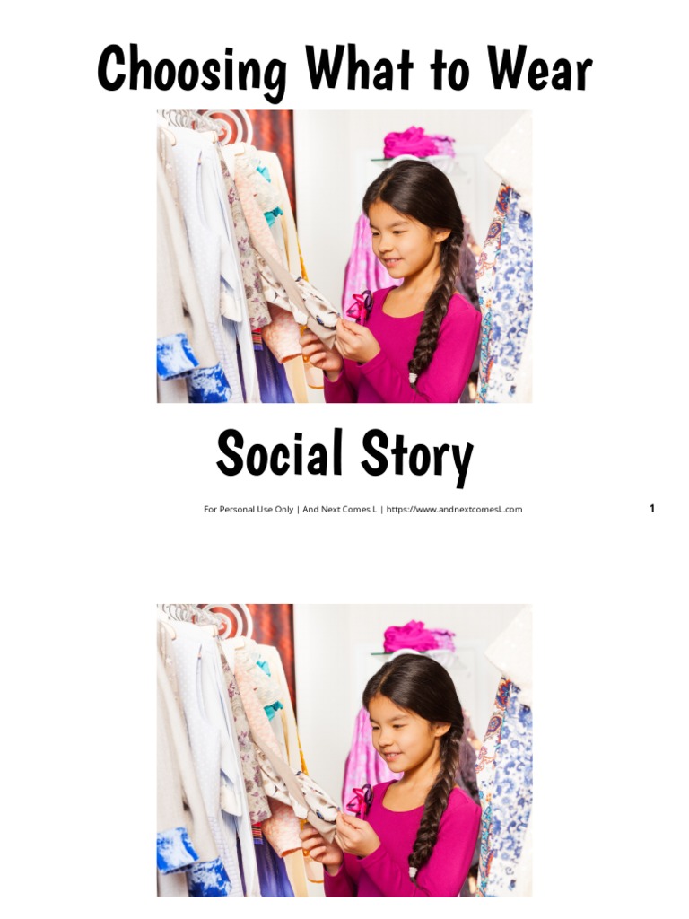 Choosing What To Wear Social Story | PDF | Clothing | Dress Codes