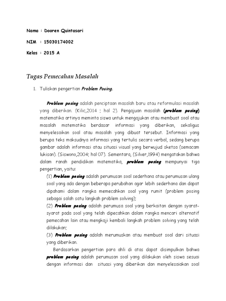 Problem Posing | PDF