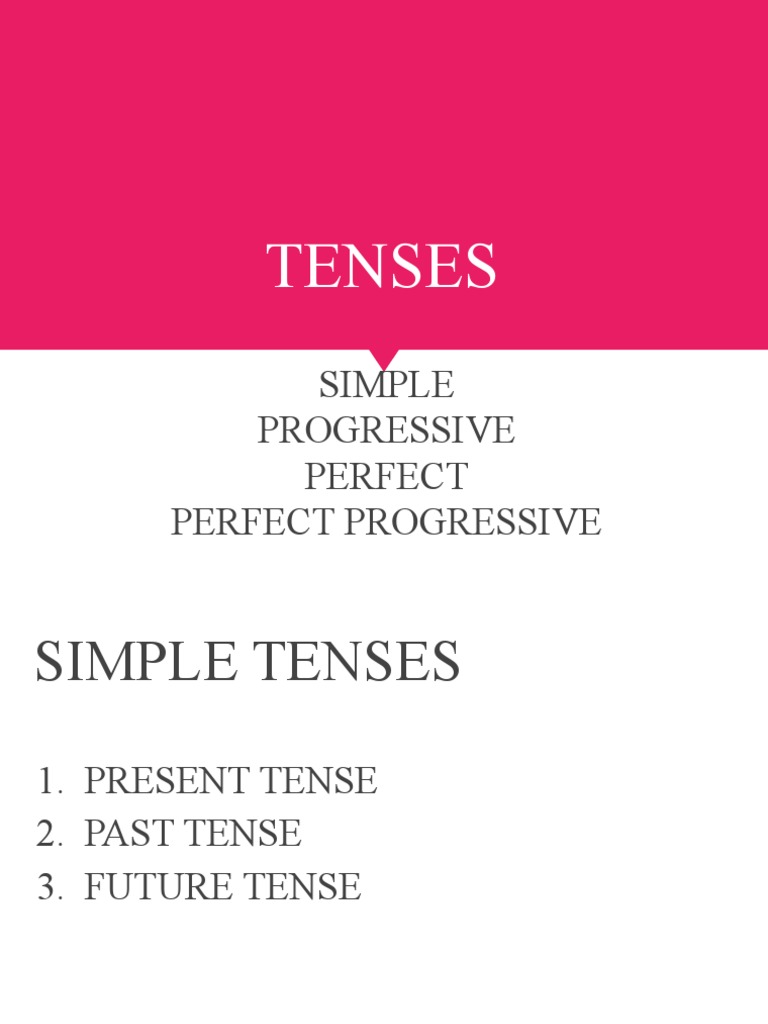 Tenses: Simple Progressive Perfect Perfect Progressive | PDF ...