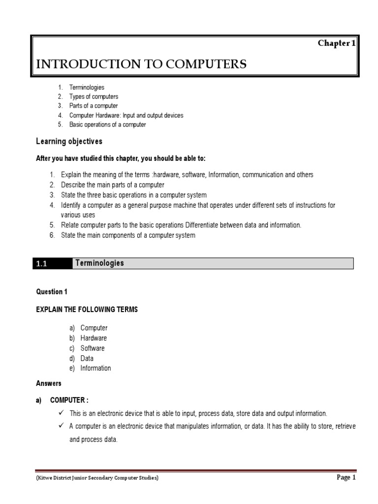 Computer Studies (Junior) PDF | PDF | Computer Data Storage | Computer ...
