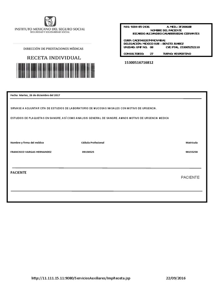 339969700-receta-IMSS-editable - LAB | PDF