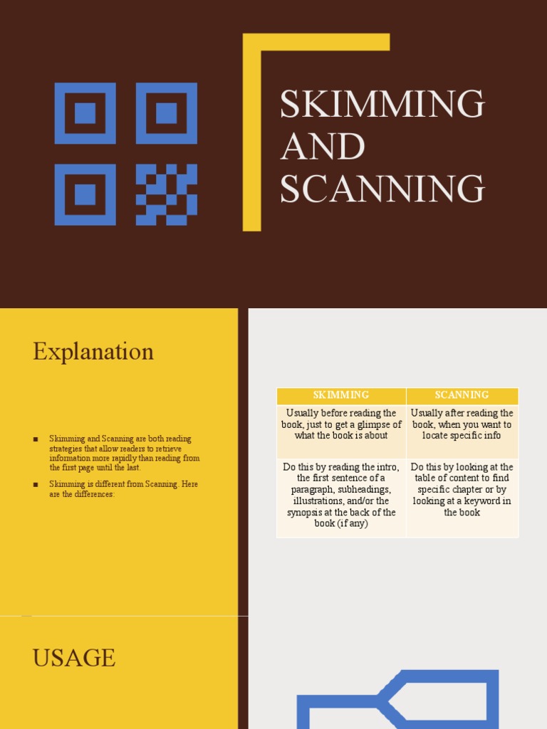 Skim and Scan | PDF | Home & Garden