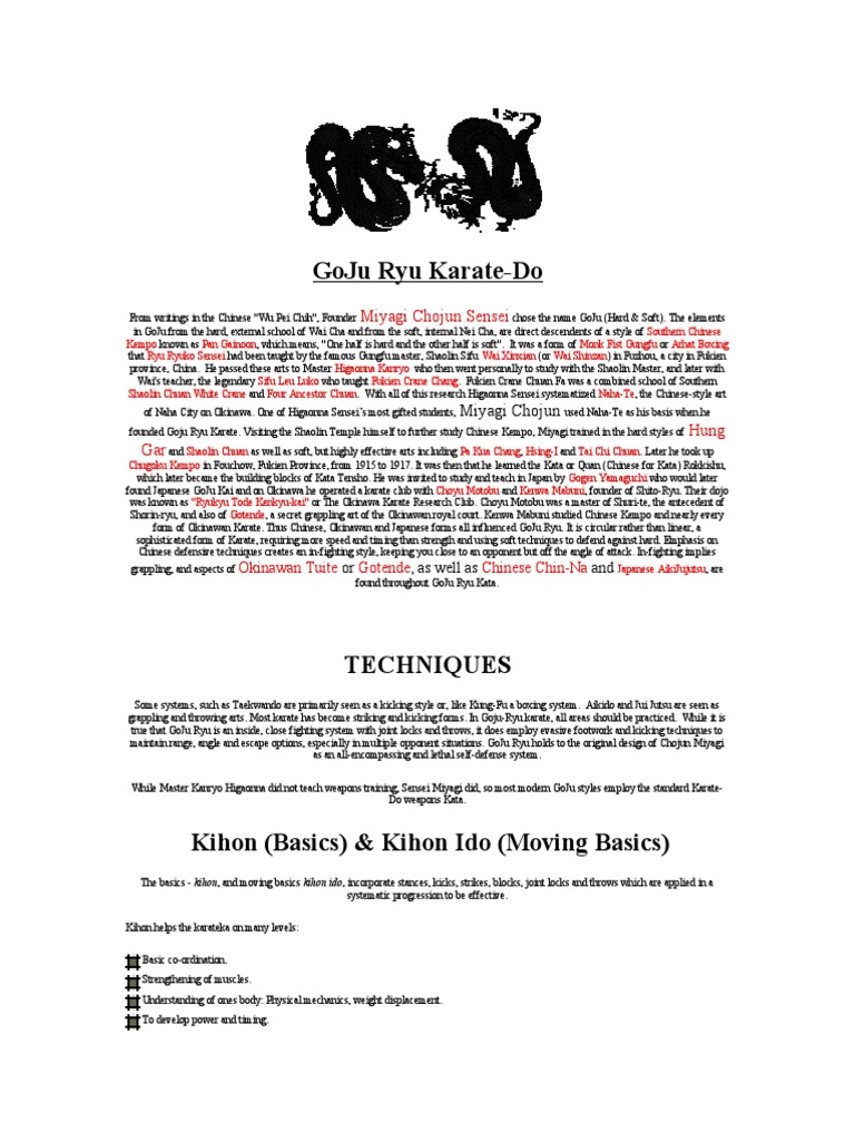 GoJu Ryu Karate-Do: A Comprehensive History and Analysis of the Hard ...