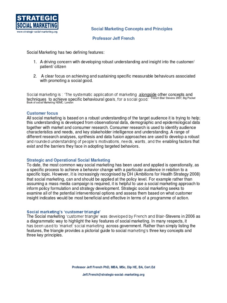 Social Marketing Concepts Explained | PDF | Marketing Research | Marketing