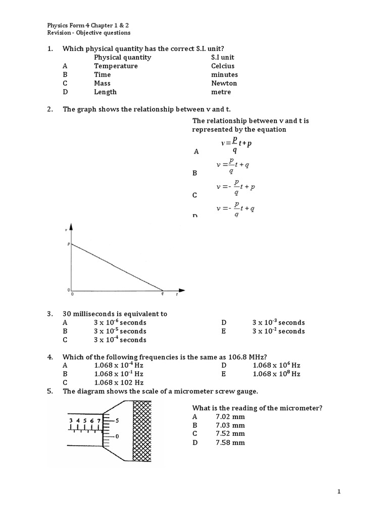 Physics Form 4: Chapters 1 & 2 Revision | PDF | Collision | Momentum