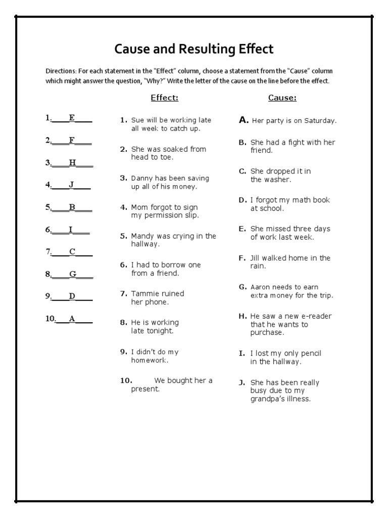 Cause and Effect | PDF
