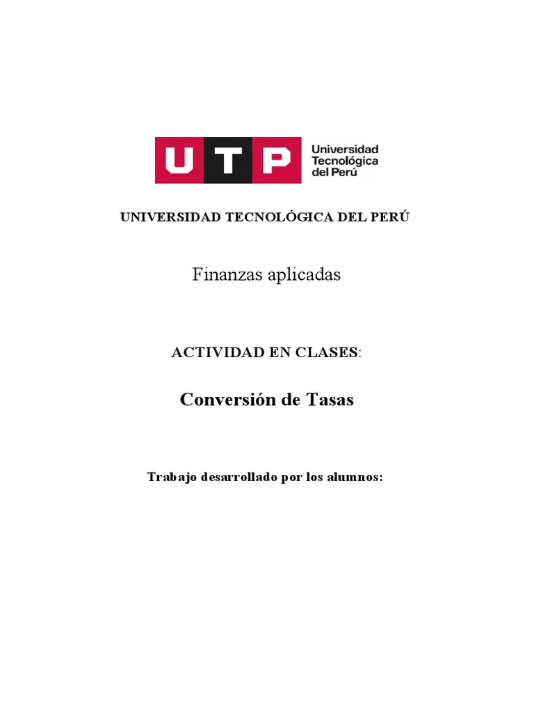 Tarea 4_ Conversión de Tasas | PDF | Business | Finanzas (general)