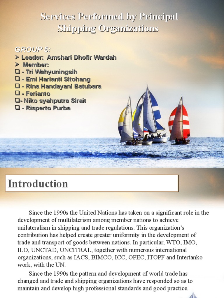 Services Performed by Principal Shipping Organizations | PDF | Oil ...