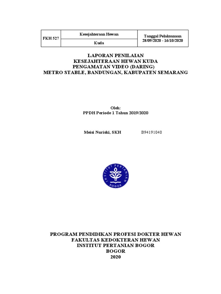 MK Kesrawan - Daring - Kuda - Meisi Nuriski - B94191040 - C - PPDH Periode 1 2019-2020 | PDF ...