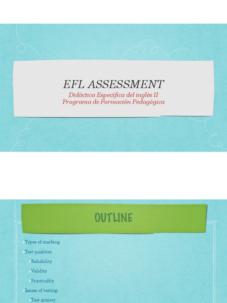EFL Assessment | Download Free PDF | Test (Assessment) | Educational ...
