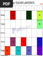7B Class Timetable 2023-2024 | PDF