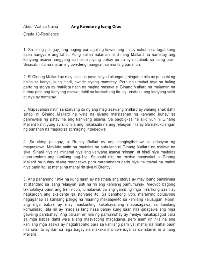 NAINA - Ang Kwento NG Isang Oras | PDF