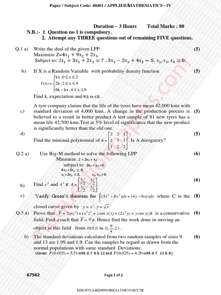 Se-Civil Sem4 M4-CBCGS May19 | PDF | Statistical Theory | Statistics