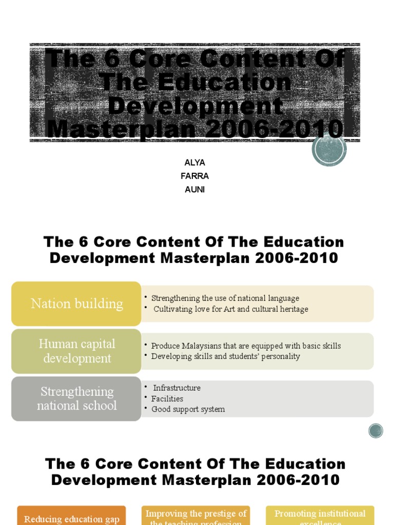 6 Key Elements of Malaysia's Education Masterplan | PDF