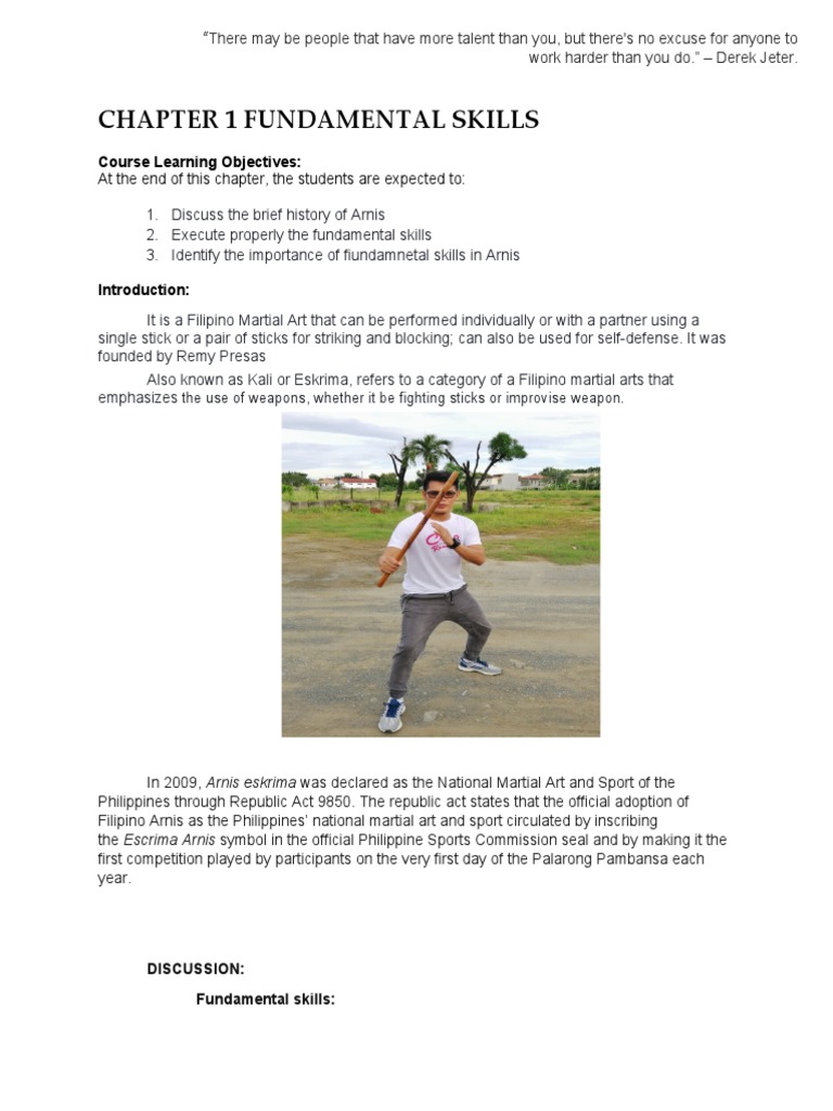 Chapter 1 Fundamental Skills | PDF