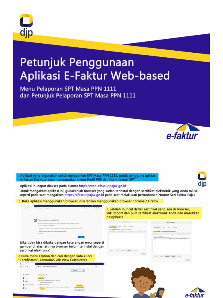 Petunjuk Penggunaan Aplikasi E-Faktur Web-Based | PDF
