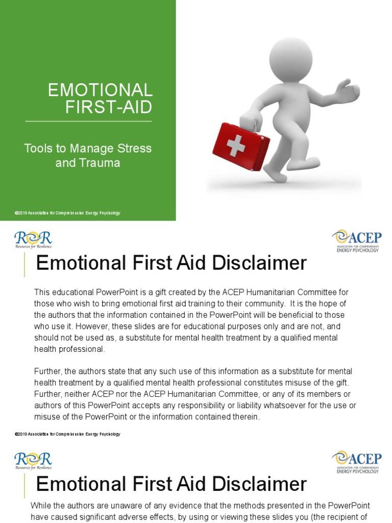 Emotional First AID: Tools To Manage Stress and Trauma | PDF ...