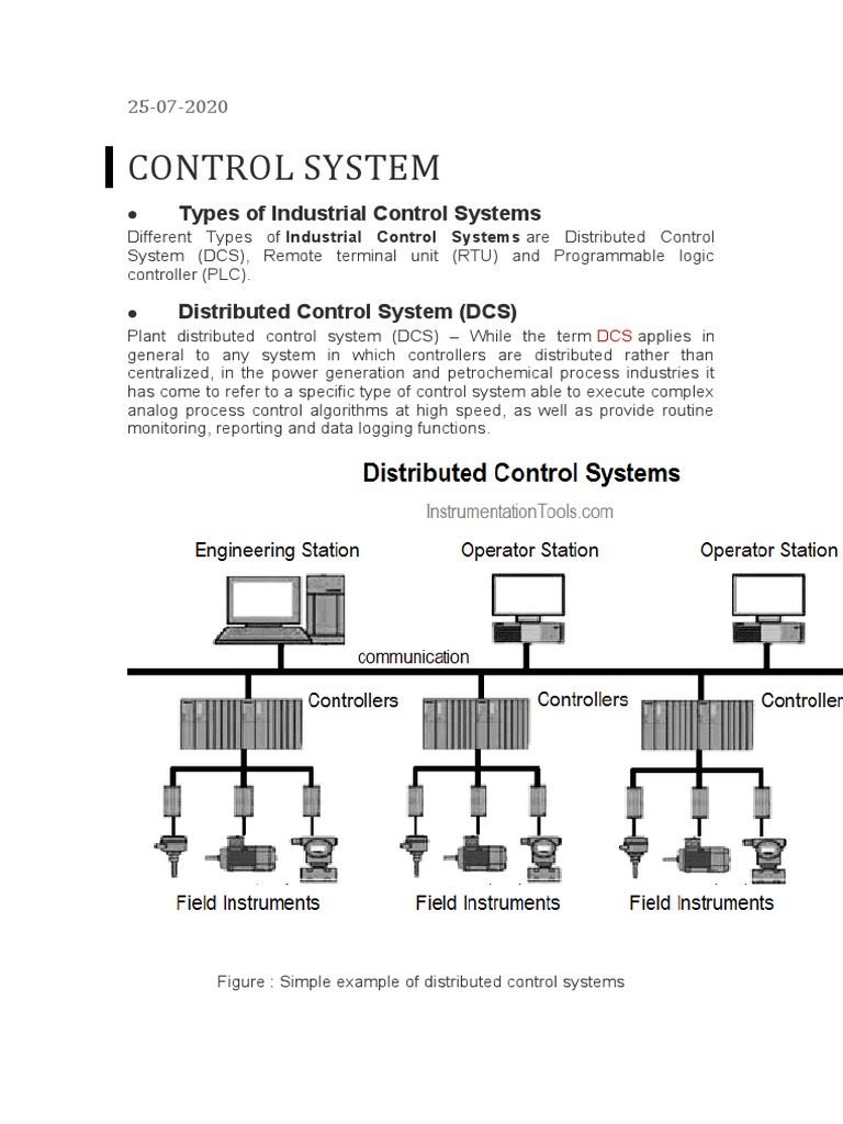 Control System: Types of Industrial Control Systems | Download Free PDF ...