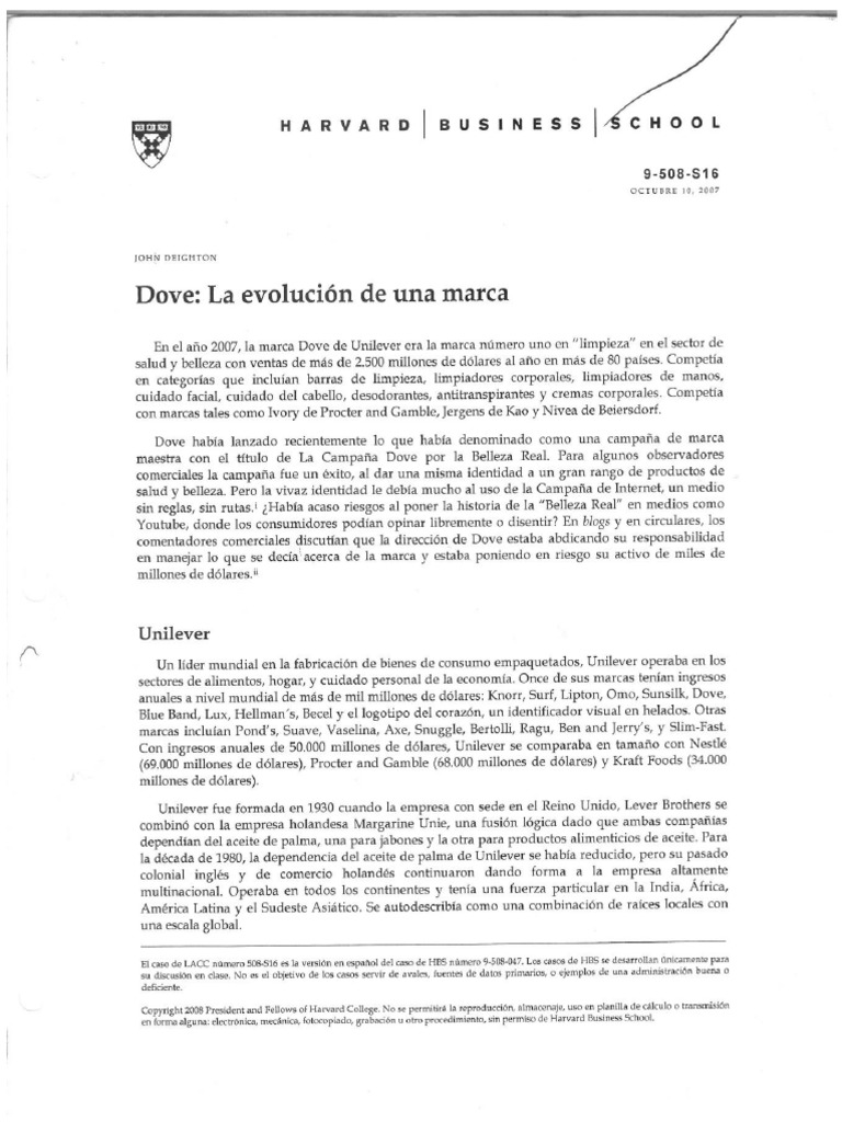 Caso Practico DOVE PDF | PDF