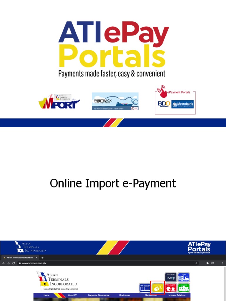 Online Import e-Payment Guide | PDF