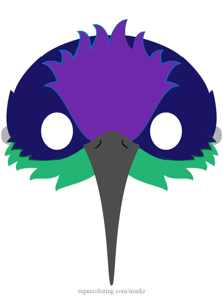 Hummingbird Mask Colored Template Paper Craft PDF | PDF
