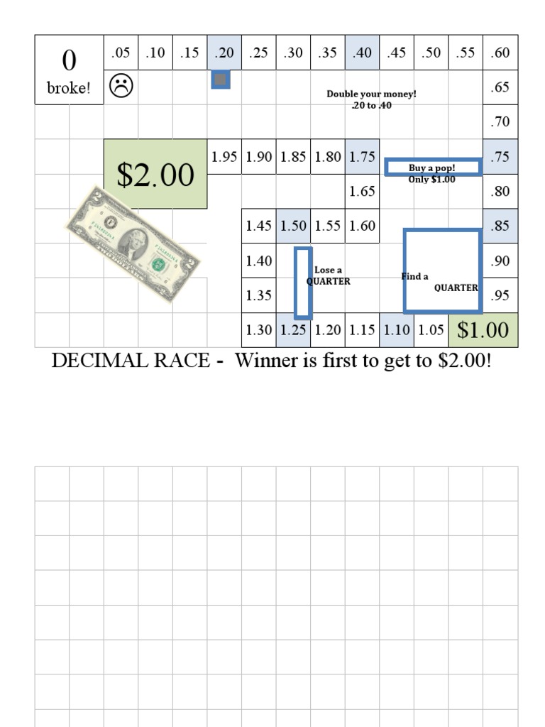 Decimal Race Board | PDF