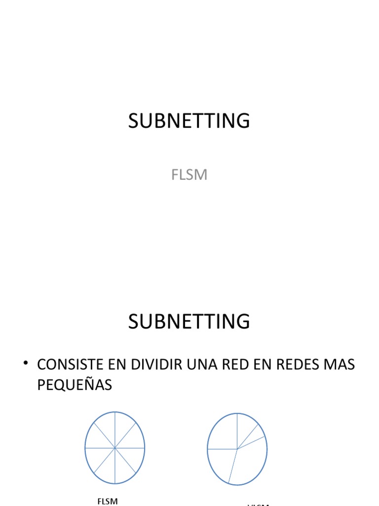 Subnetting: FLSM y VLSM Ejemplos | PDF | Dirección IP | Red de computadoras
