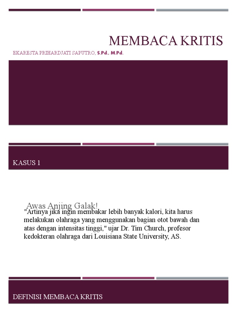 Membaca Kritis | PDF