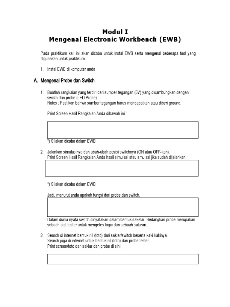 Modul 1 - Pengenalan Tools EWB | PDF | Sains & Matematika