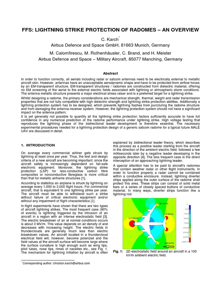 Lightning Protection for Radomes | PDF | Antenna (Radio) | Lightning