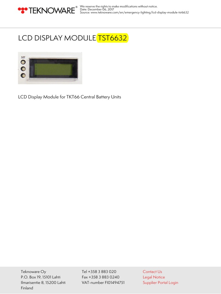 LCD Display Module TST6632 Overview | PDF | Electrical Components ...