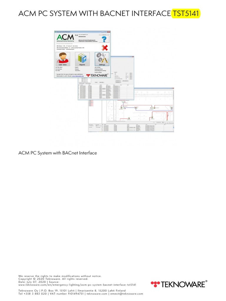Acm PC System With Bacnet Interface | PDF