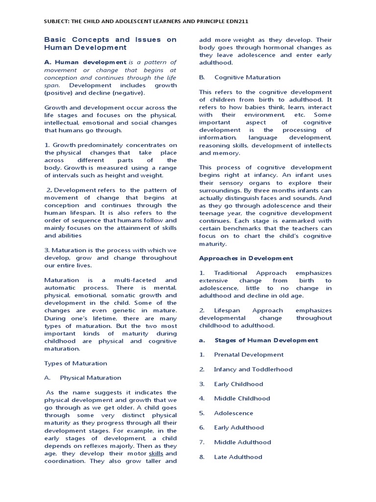 Stages of Human Development Explained | PDF | Developmental Psychology ...